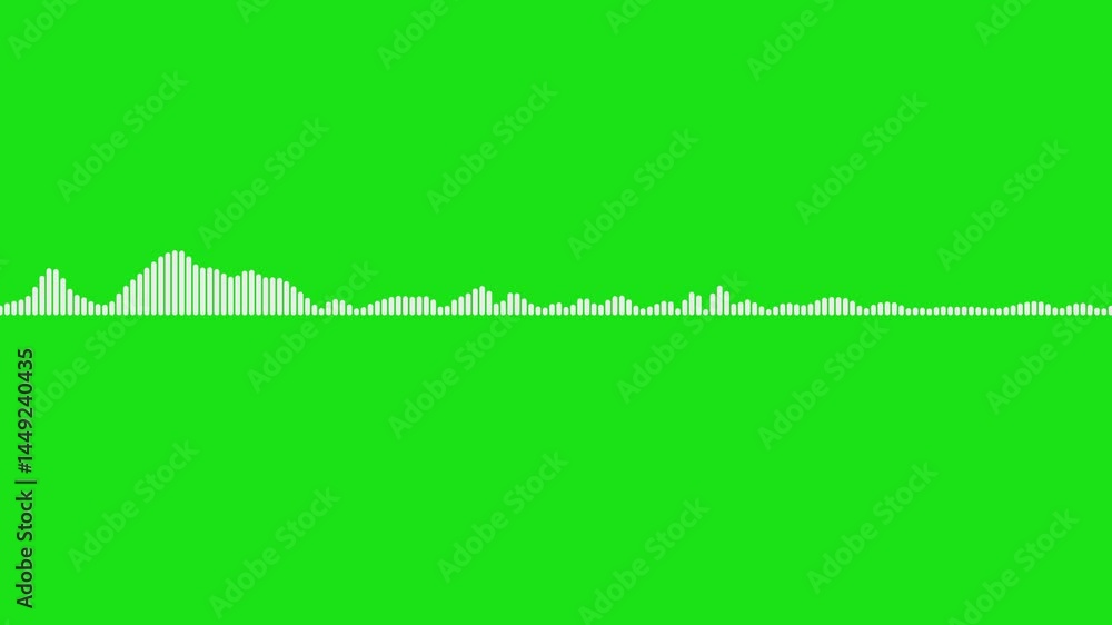 Dynamic pulsing sound wave visual for music track on green screen ...