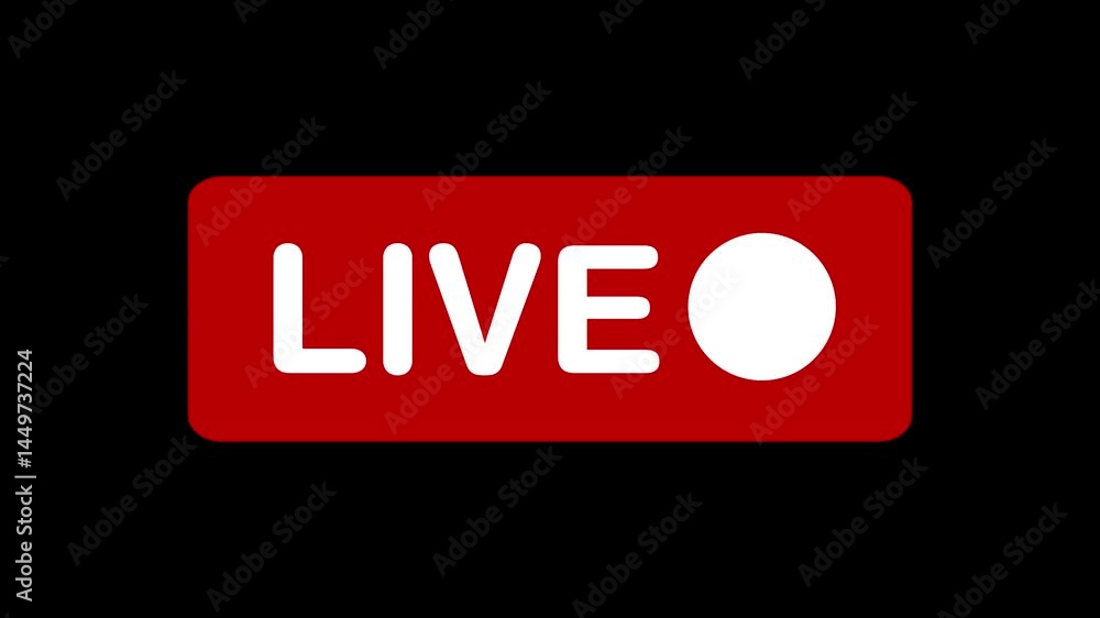 transparent GIF animation live streaming, live video on icon animation ...