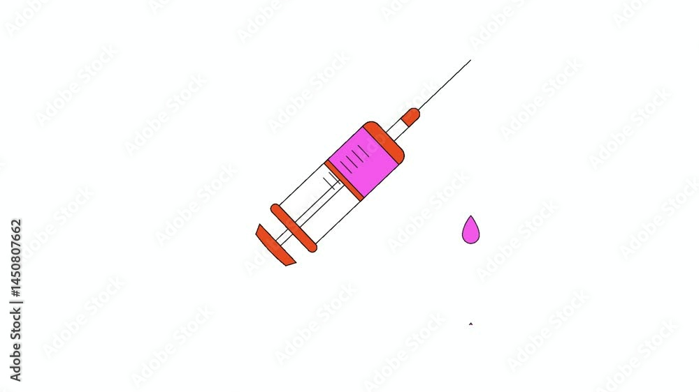 Syringe Filling and Drop Release Animation | White Screen Clip ...