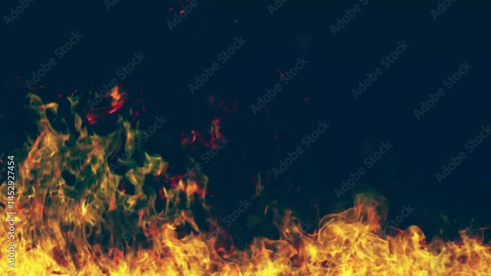 Realistic Fire Flames Background – Looping Burning Effect in 4K 素材庫影片 ...