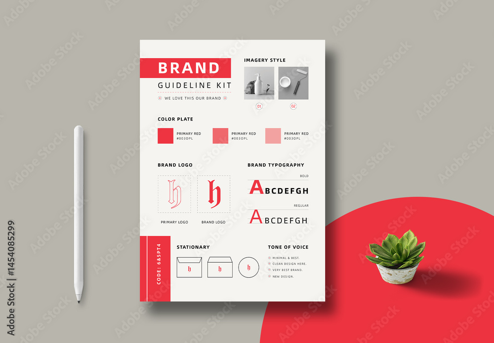 Creative Brand Guidelines Kit Template Layout Stock Template | Adobe Stock