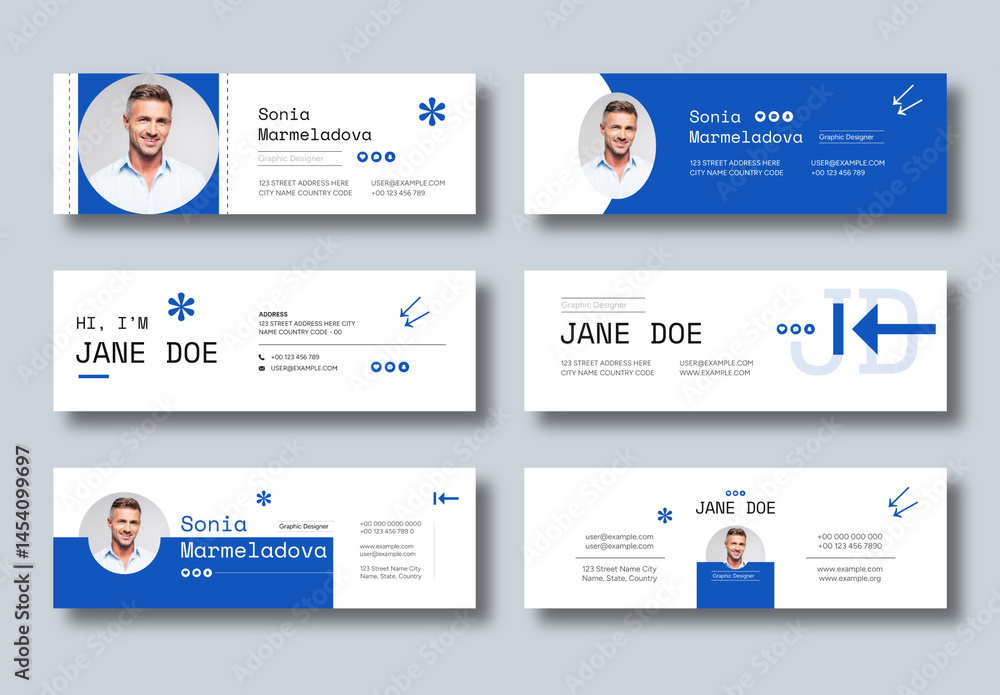 Clean Email Signature Template Professional and Editable Footer Design ...