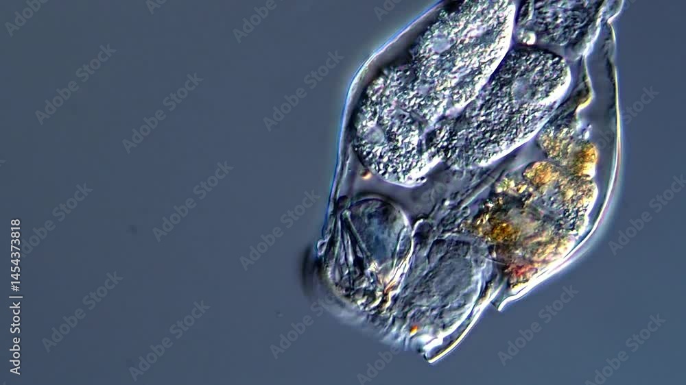 Movement of Rotifer under microscope view Stock Video | Adobe Stock