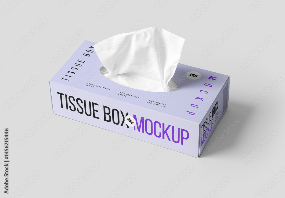 Facial Tissue Box Mockup Stock Template | Adobe Stock