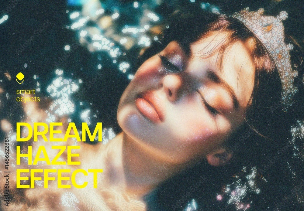 Dream Haze Photo Effect Mockup Stock Template | Adobe Stock