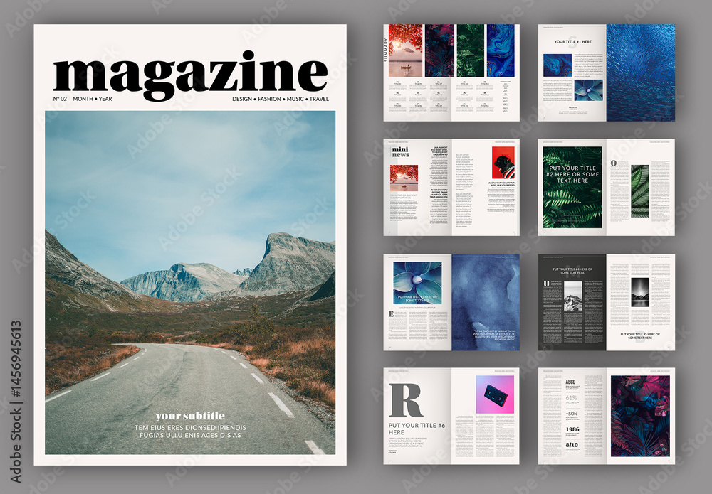 Print Magazine Layout Stock Template | Adobe Stock