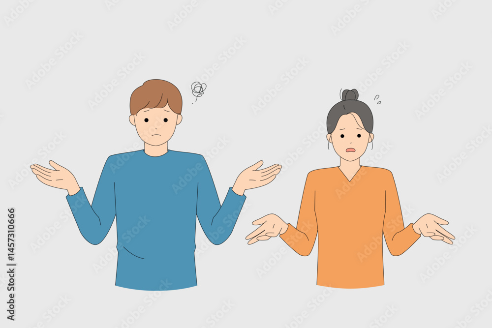 Poster Confused characters express various uncertainties through ...