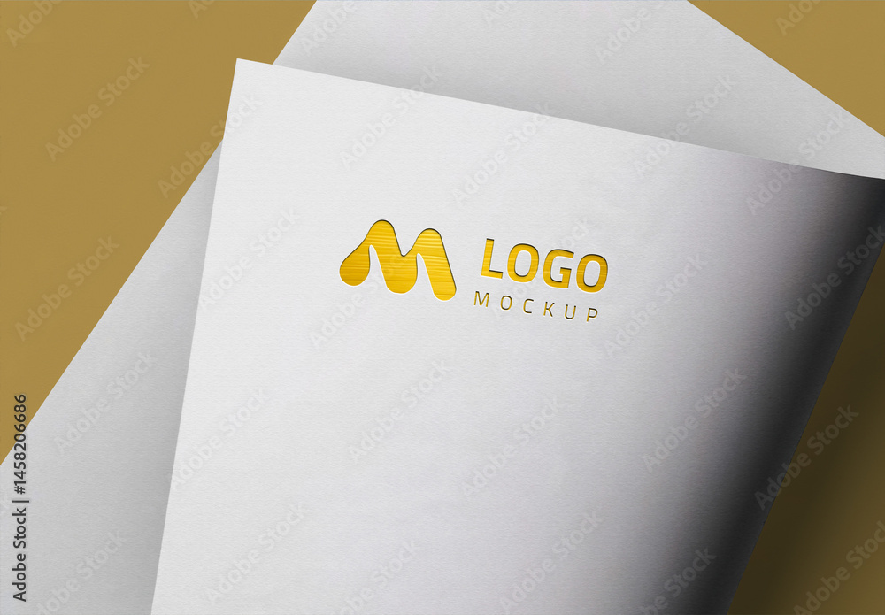 Paper Texture Logo Mockup Stock Template | Adobe Stock
