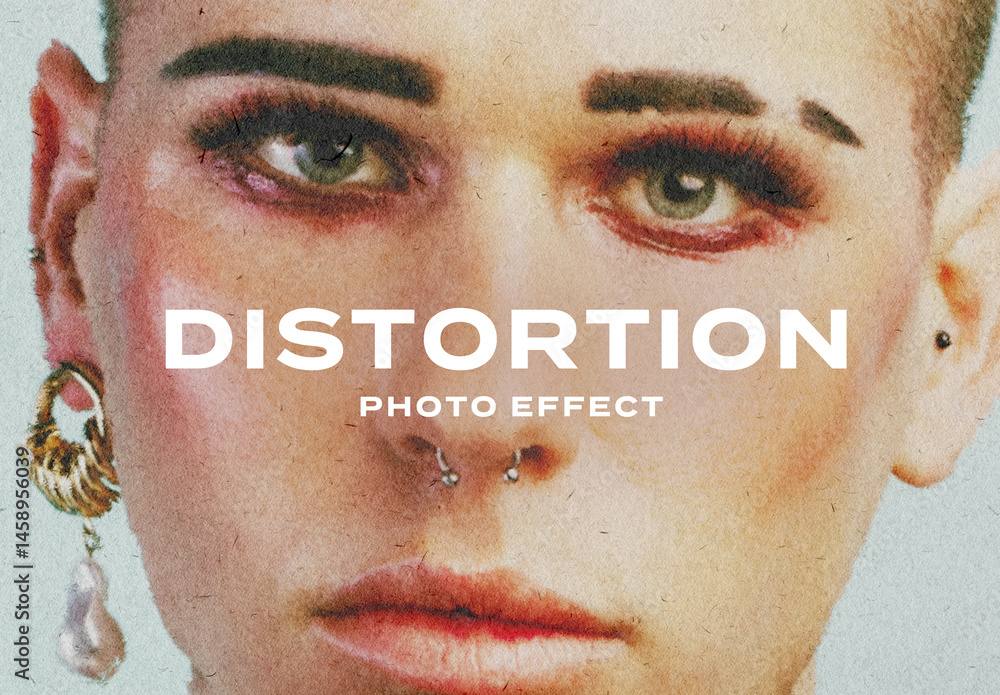 Distort Disrupted Gradient Distortion Photo Effect Paper Texture ...