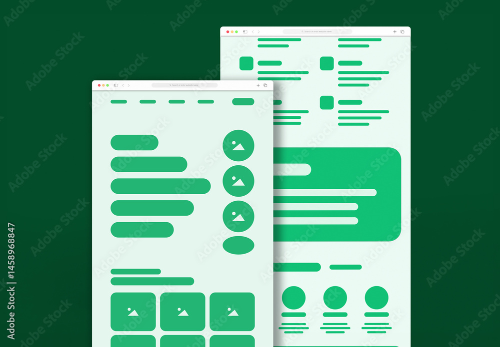 Modern Wireframe Layout for Landing Page Design With UI and UX Planning ...
