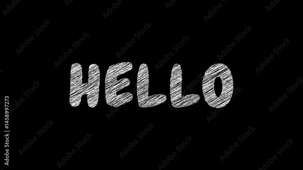 Hello Animation. Cool hello scribble text animation, perfect for opening animation or to say ...