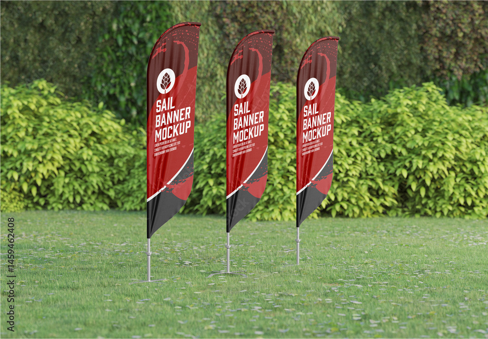 Sail Banner Mockup Stock Template | Adobe Stock