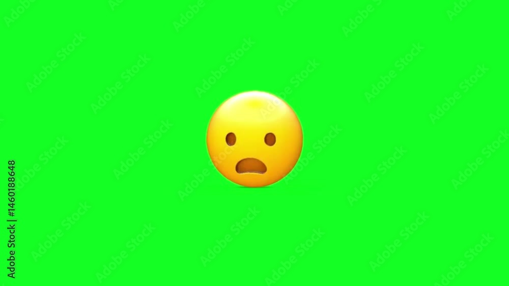 Frowning Face Emoji Animated on a Transparent Background Stock ビデオ ...