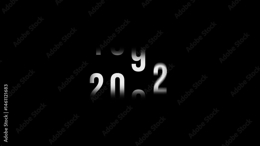 Dynamic scrolling progression timeline animation of 1950 to 2008 years ...