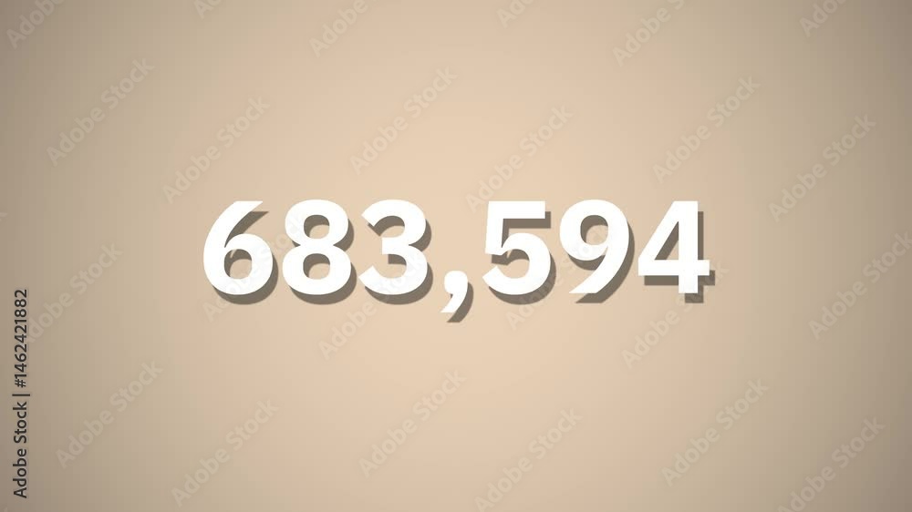 Lot Numbers Counting Up 4K | Seamless Animated Counter for Data and ...