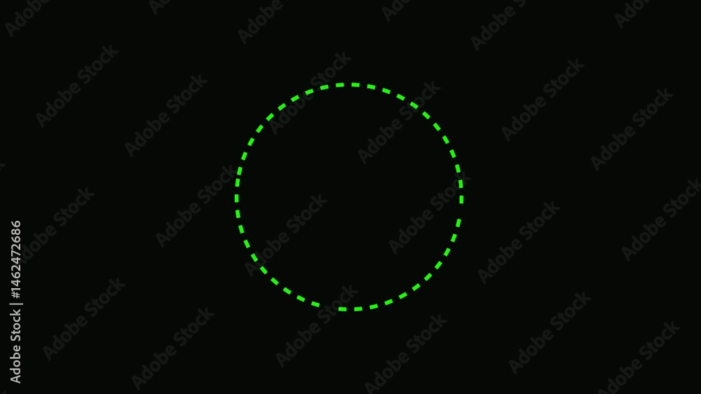 rotation circle glowing loop animation. glowing light circle loading icon animation green ...