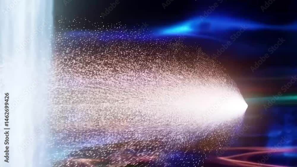 Particle shockwaves overlay with alpha matte, dynamic VFX energy loop ...