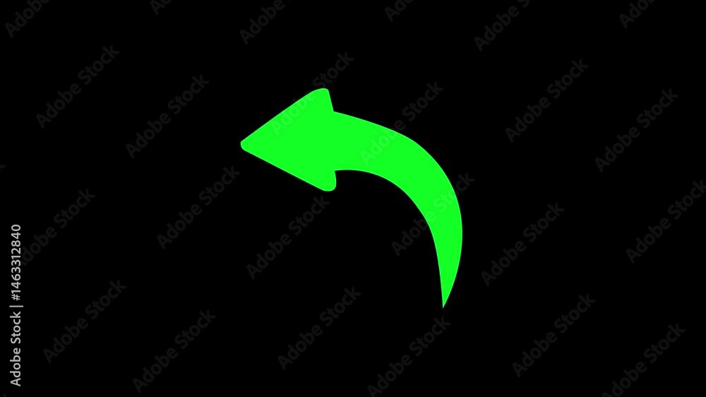Left turning directional road arrow. Turn arrow icon vector in trendy ...