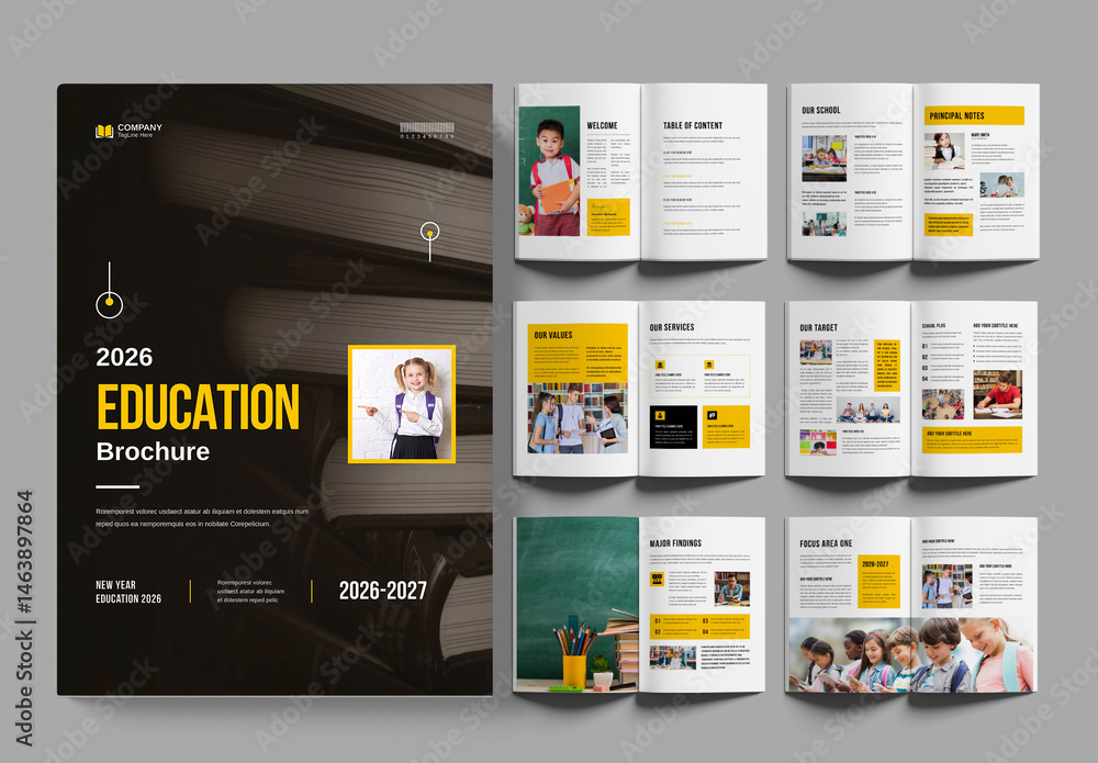 Education Brochure Template Layout Stock Template | Adobe Stock