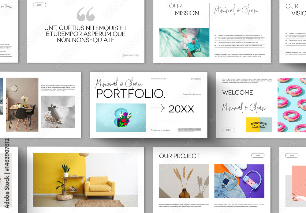 Modern Photo Showcase Presentation Template Stock Template | Adobe Stock