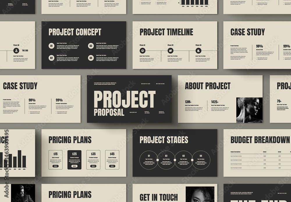 Professional Project Proposal Presentation Template Stock Template ...