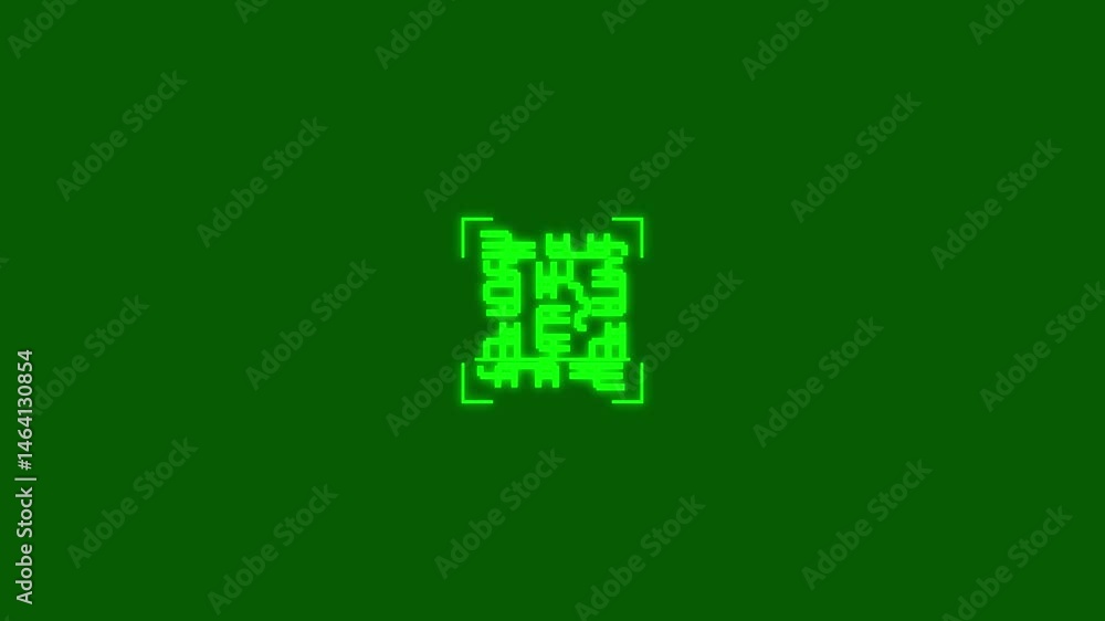 Simple qr-code icon animation. Scanning the QR code icon animation, QR ...