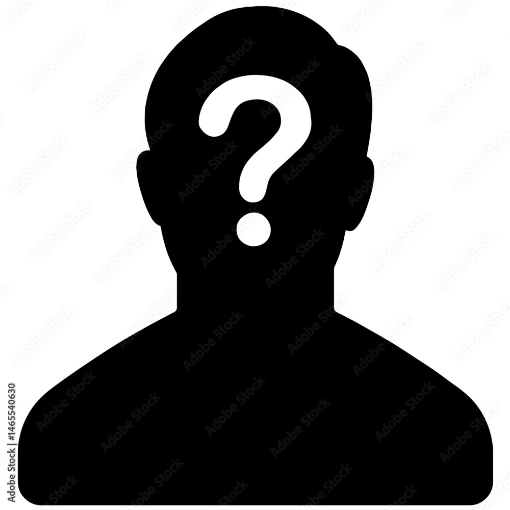 Poster Anonymous Person with Question Mark Over Face – Wall Art | UkPosters
