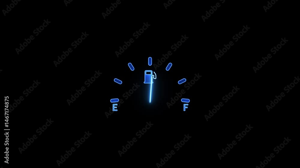 gasoline, diesel. Fuel gauge level indicator with fuel nozzle and drop ...
