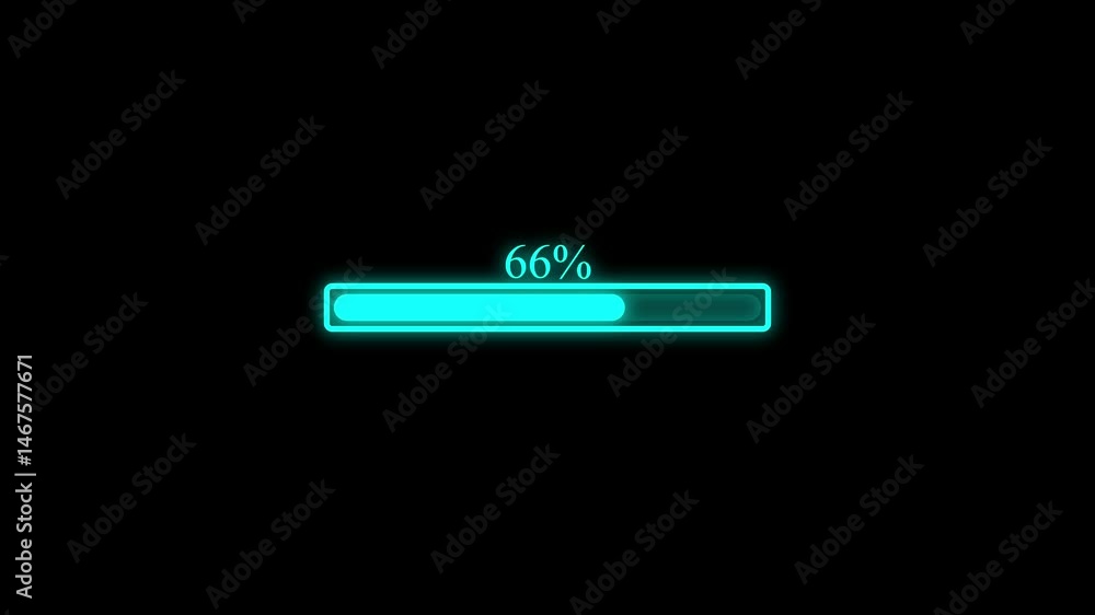 HUD 66% progress loading bar stuck. Animation percentage diagrams ...