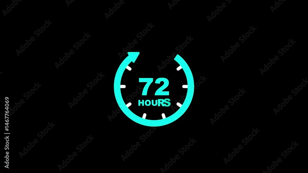 72 Hours timers Clocks, Timer 72 Hour icon. Countdown icon. Time measure. Clock , timer (time ...
