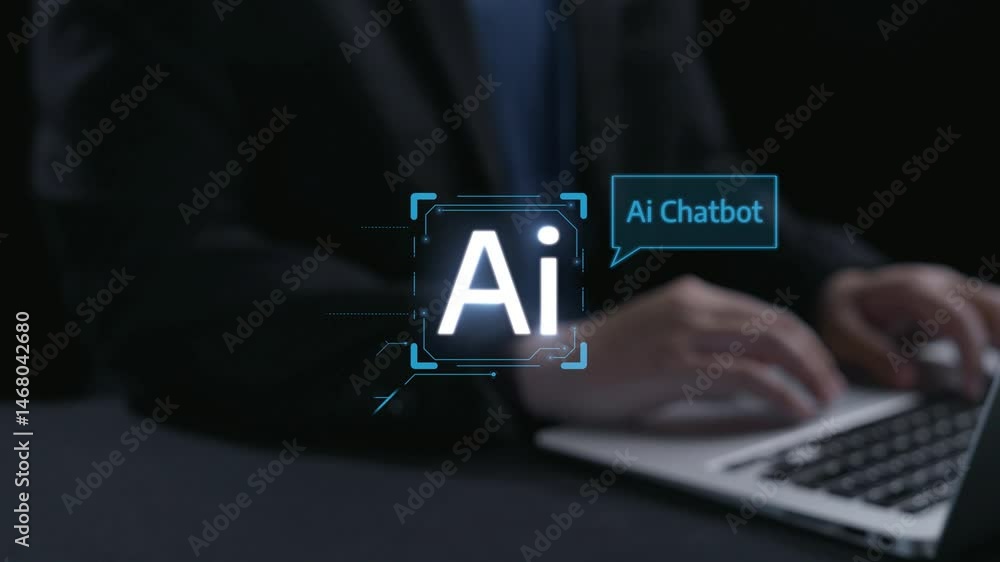 Human interact with AI artificial intelligence virtual assistant ...
