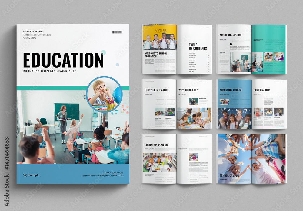 Education Brochure Template Stock Template | Adobe Stock