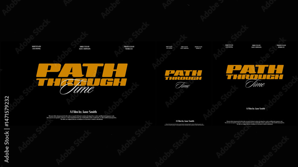 Cinematic Film Title Card, Movie Poster Typography Overlay 13 | Fully ...