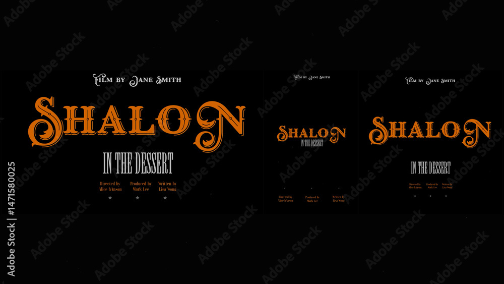 Cinematic Film Title Card, Movie Poster Typography Overlay 14 | Fully ...