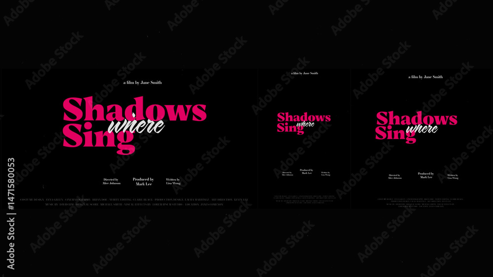 Cinematic Film Title Card, Movie Poster Typography Overlay 17 | Fully ...