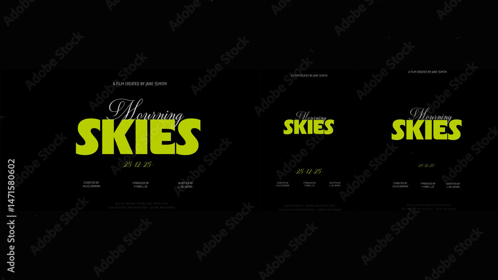 Cinematic Film Title Card, Movie Poster Typography Overlay 20 | Fully ...