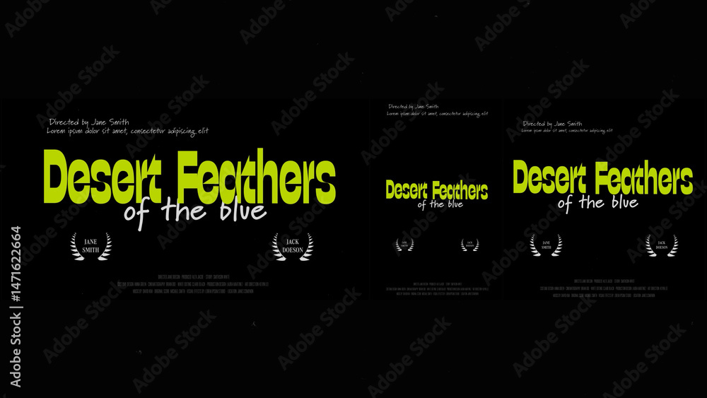 Cinematic Film Title Card, Movie Poster Typography Overlay 29 | Fully ...