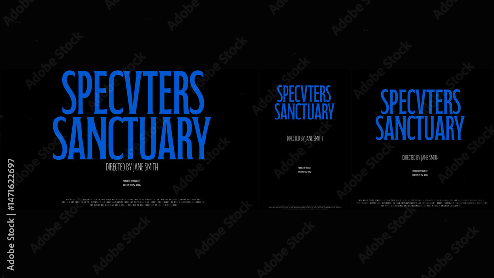 Cinematic Film Title Card, Movie Poster Typography Overlay 30 | Fully ...