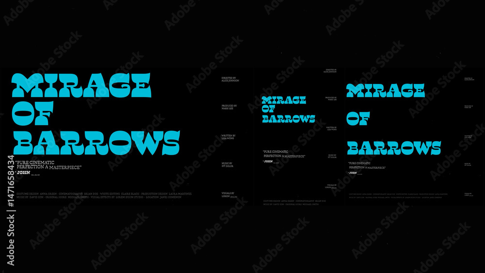 Cinematic Film Title Card, Movie Poster Typography Overlay 33 | Fully ...