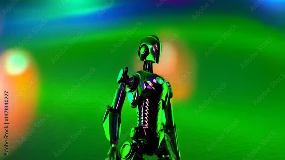 3D Robot Showcase Animation – VFX on Green Screen Background for ...