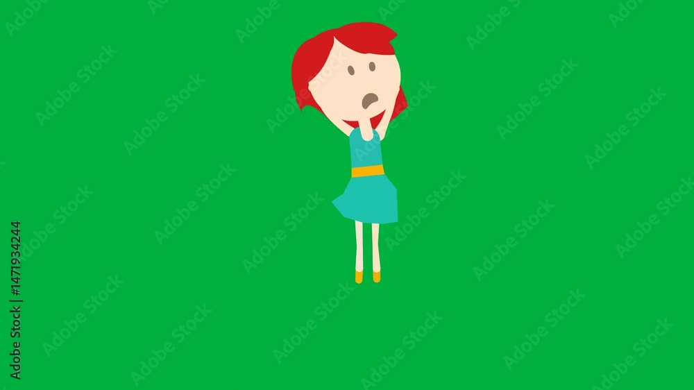 Animated character on green screen, perfect for explainer videos and ...