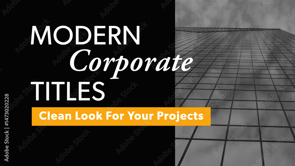 Modern Overlay Titles With Media Box modèle Stock | Adobe Stock