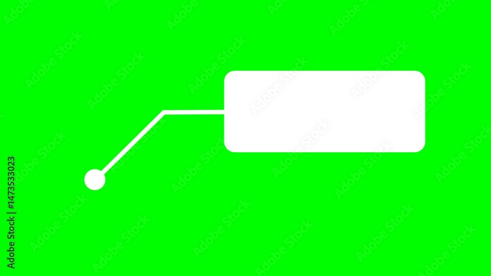 Animated callout infographic white rectangle text box on the right side ...
