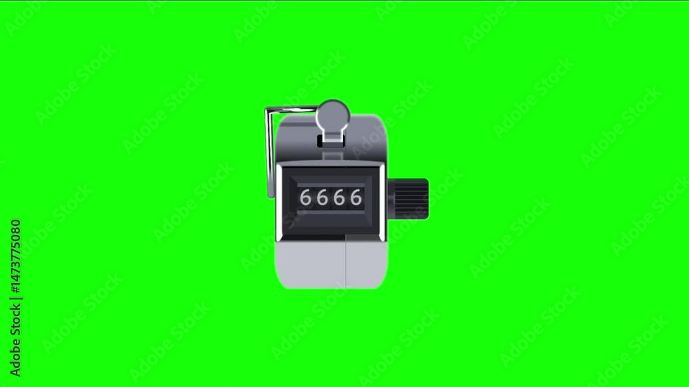 animated number counter clicker showing increasing digits on green ...
