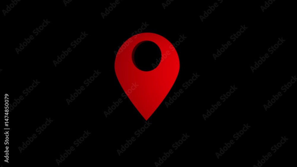 Location Pin pointer on Map animated cartoon on Green screen background ...