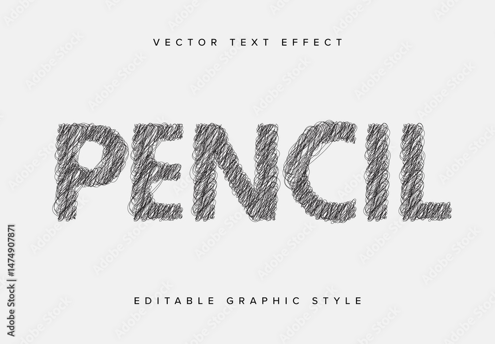 Scribble Text Effect Mockup Stock Template | Adobe Stock