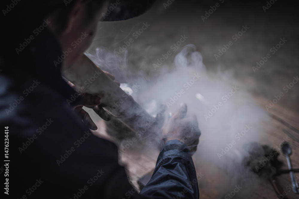 Plakat, Poster Addiction concept, An addict experiencing a crisis of ...