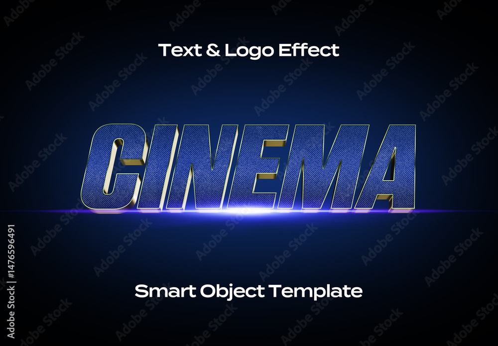 Cinematic Cinema Movie Text Logo Style Effect Mockup Logotype Template ...