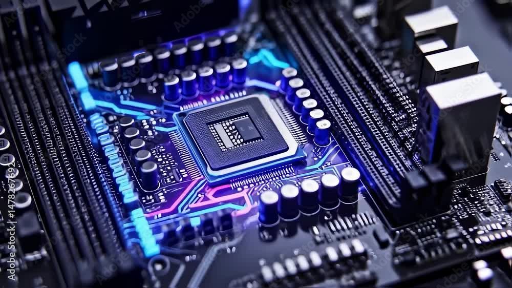 Microprocessor Connecting with a Motherboard and Activates entire ...