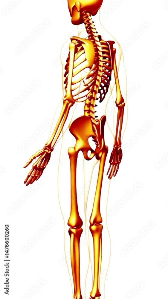 This is an animation of the human skeletal system, showing the human ...